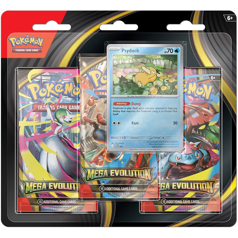 Pokemon TCG [ME01] Mega Evolution 3 Pack Blister Assorted – Toy Tycoon